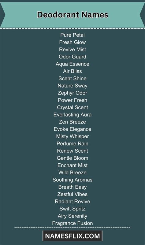 Empowering Deodorant Brand Names