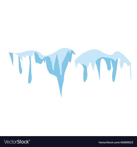 Icicles Snow Cap Icon Royalty Free Vector Image