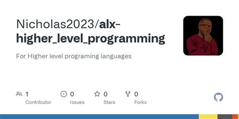 github nicholas2023 alx higher level programming for higher level