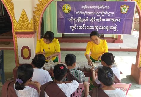 မင်းလှမြို့နယ် ရွာတော်ကျေးရွာတွင် အသိပညာပေးဟောပြောခြင်းနှင့် တိုင်းရင်းဆေးကုဌာနမှ ဆေးကုသပေးခြင်း