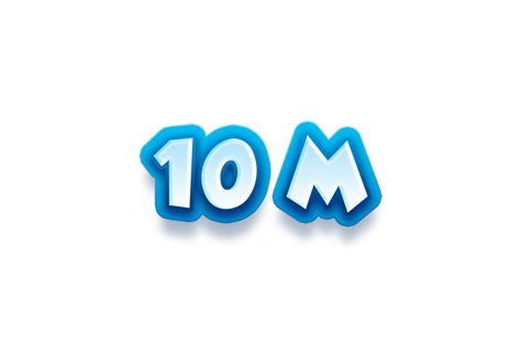 10 Million Subscribers Celebration Greeting Number With Modren Blue Design 23598691 Png