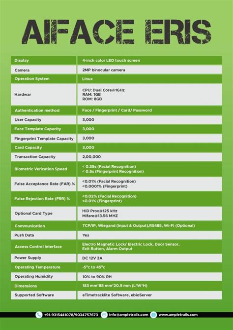 Essl Aiface Eris Face Recognition Attendance System Latest
