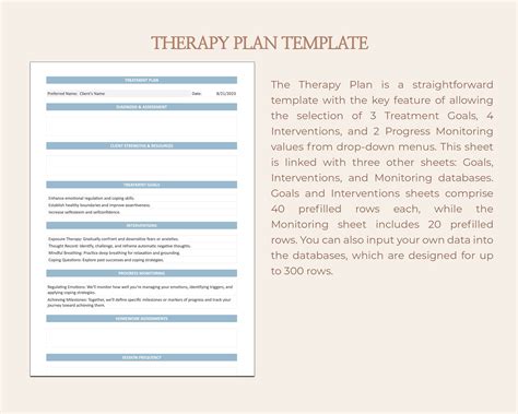 Treatment Plan Template Spreadsheet For Therapists Goals Interventions Treatment Plan