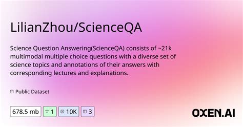 Lilianzhouscienceqa Datasets At Oxenai