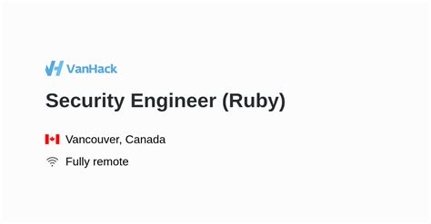Security Engineer Ruby Vanhack