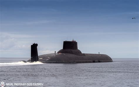 Typhoon Class Ssbn Dmitry Donskoy Leaving Severodvinsk On The Way To