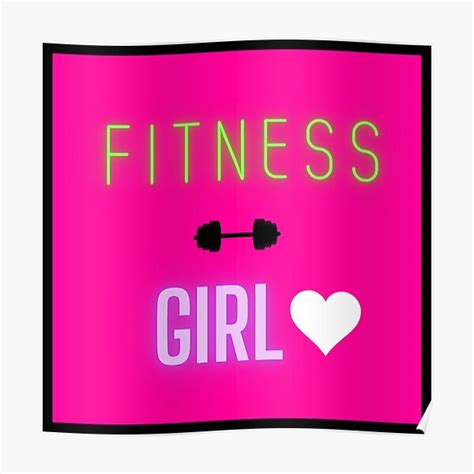 Fitness Girl8 Pink Light Grey Background Bar Bell Meme Poster For