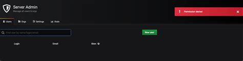 Permission Error With Admin User Authentication Grafana Labs Community Forums