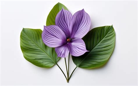 Premium Photo Crocus Leaf Against A White Backdrop