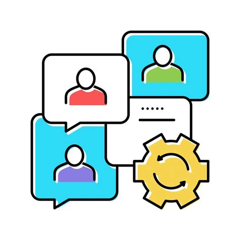 Communication Optimize Color Icon Vector Illustration 19579241 Vector