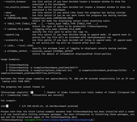 Progress Bar Appears When Running Help · Issue 1115 · Fitbenchmarking