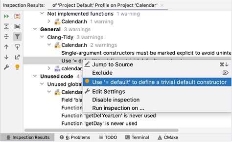 Get Results And Fix Problems CLion