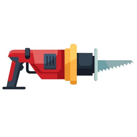 Premium Vector Reciprocating Saw For Pruning Vector Illustration