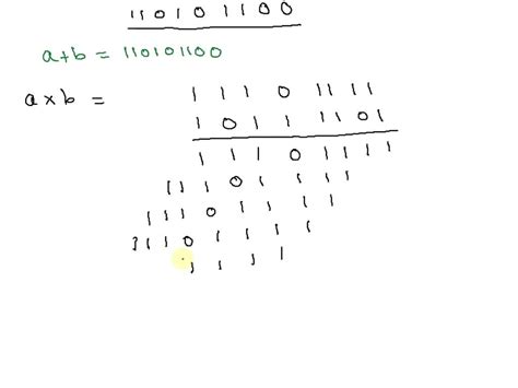 Solved Find The Sum And Product Of The Following Pair Of Binary