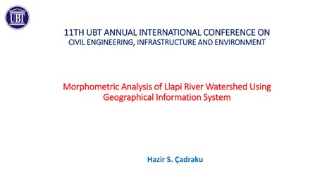Pdf Morphometric Analysis Of Llapi River Watershed Using Geographical