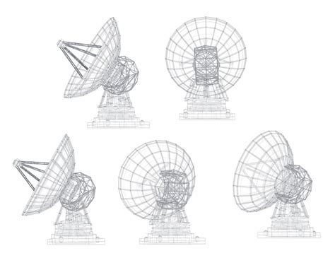Premium Vector Vector Set Radio Antenna Astronomy And Space Research