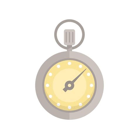 Premium Vector Chronometer Icon Flat Vector Stopwatch Clock Stop Timer Isolated