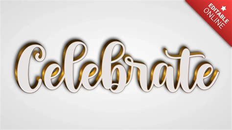 Celebrate Text Style Effects Generator