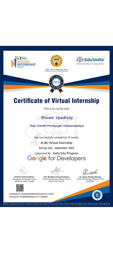 Shivam Upadhyay On Linkedin Thrilled To Announce That I Have Successfully Completed A 10 Week