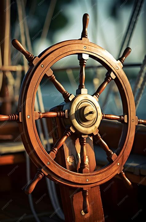 Premium Photo Ship Captain Streering Wheel