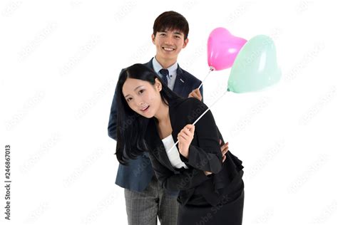 회사원 비즈니스 커플 연인 파트너 인물 누끼 이미지 Photos Adobe Stock