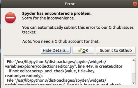 Problem In Opening The Variable Through Variable Explorer In Spyder Issue Spyder Ide