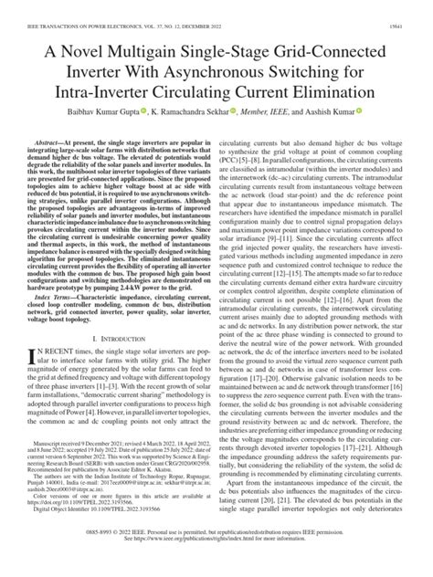 A Novel Multigain Single Stage Grid Connected Inverter With Asynchronous Switching For Intra Inv