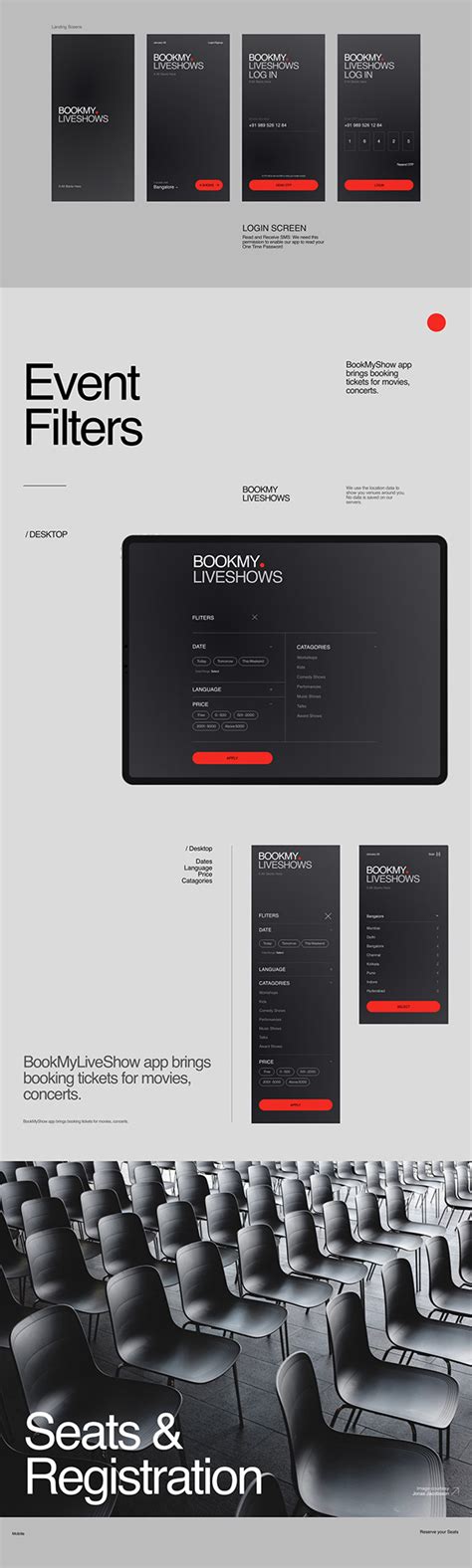 Ticketing Website APP UI UX Behance