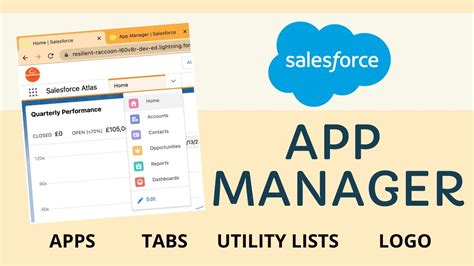 Salesforce App Manager Apps Tabs Utility Lists And Branding Youtube