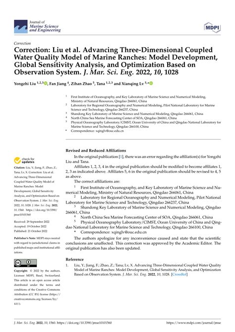 Pdf Correction Liu Et Al Advancing Three Dimensional Coupled Water