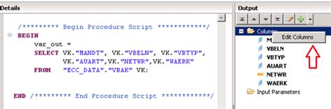 Sap Hana Calculation View Using Sql Script Sap Hana Sql Tutorial