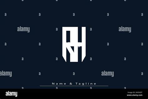 Alphabet Letters Initials Monogram Logo Rh Hr Stock Vector Image