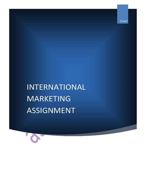 International Marketing Assignment Mba Pdf Pdf Franchising Non