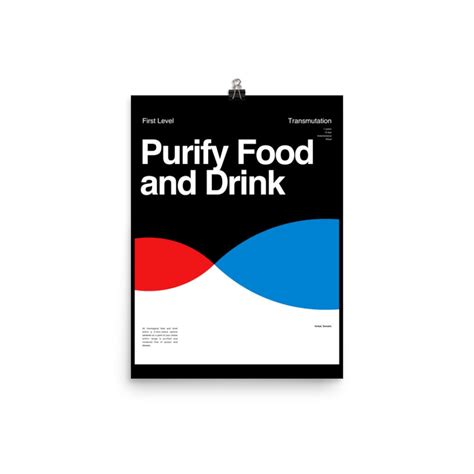 Purify Food And Drink Poster Dungeons And Dragons Tabletop Role