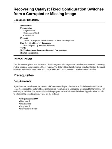 Pdf Recovering Catalyst Fixed Configuration Switches Dokumen Tips