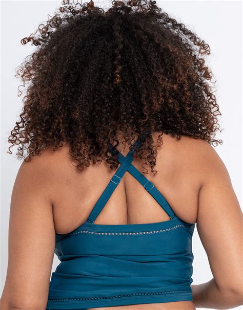 Curvy Kate First Class Plunge Tankini Multiway Top Deep Teal Brastop Uk