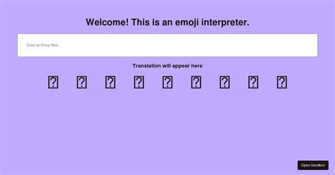 Emoji Interpreter Codesandbox