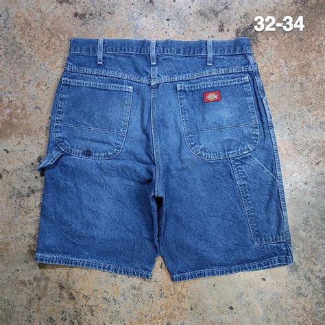 Dickies Red Patch Denim Carpenter Jorts Short Mens Fashion Bottoms Shorts On Carousell