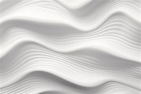 Premium Ai Image White Stripe Waves Pattern Futuristic Background 3d Render Illustration