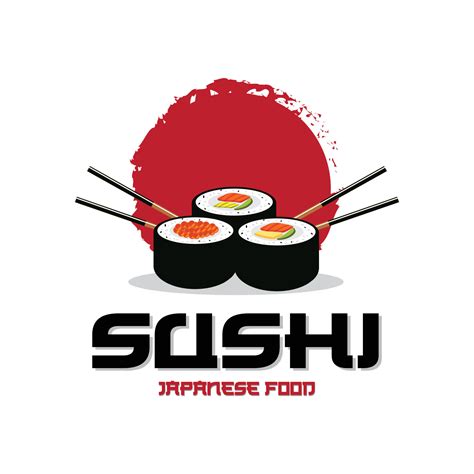 Japanese Sushi Food Logo Vector With A Variety Of Seafood Meat Background Design Suitable For