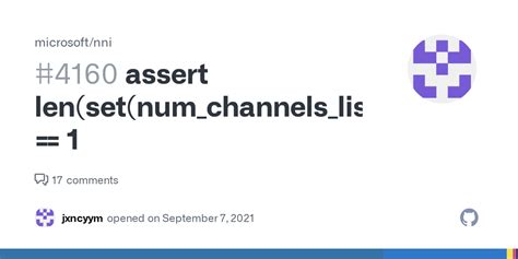Assert Len Set Num Channels List 1 Issue 4160 Microsoft Nni GitHub