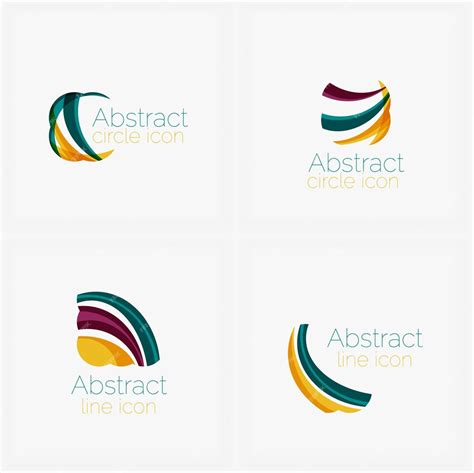 Premium Vector Abstract Symmetric Geometric Shapes Business Icon