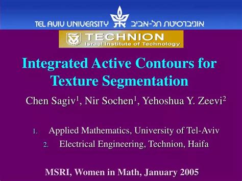 PPT Integrated Active Contours For Texture Segmentation PowerPoint Presentation ID