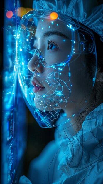 Premium Photo Medical Researcher Analyzing Data On Multiple Screens