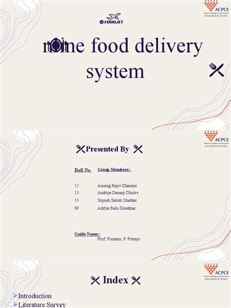 Final Ppt Food Delivery Pdf Restaurants Menu