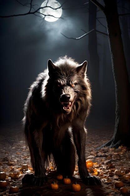 Premium Photo Portrait Of A Werewolf Halloween Concept