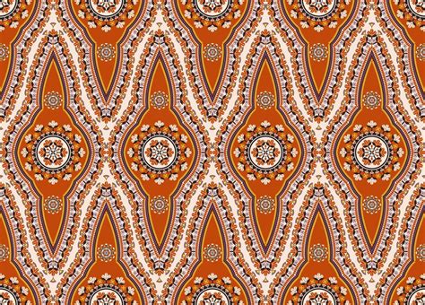 Ethnic West African Dashiki Colorful Abstract Floral Shape Seamless