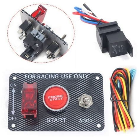 Universal Ignition Engine Start Push Starter Button Panel Toggle Switch