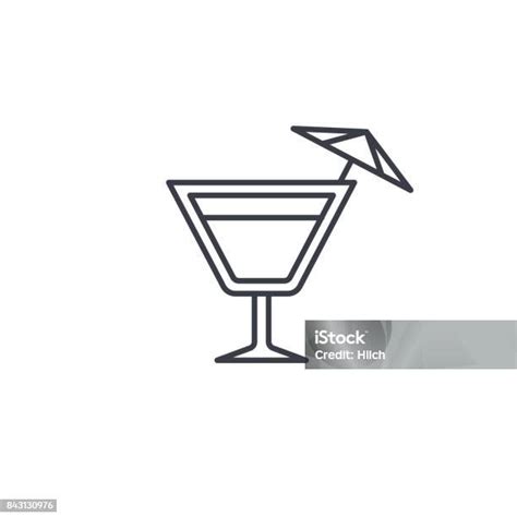 와인 또는 칵테일 유리 아이콘 얇은 라인 아이콘입니다 선형 벡터 기호 0명에 대한 스톡 벡터 아트 및 기타 이미지 0명