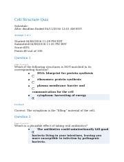 Cell Structure Quiz Cell Structure Quiz Schedule After Deadline Ended 04 11 2016 12 01 AM EDT